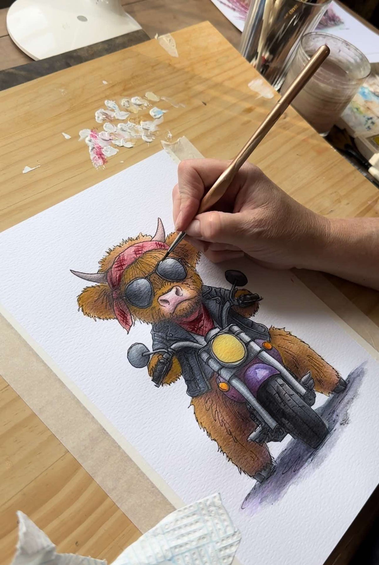 Easy Rider Original Painting – Helen Clark Bespoke