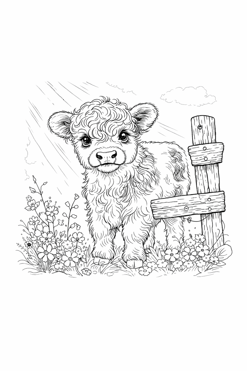 Belted Galloway A4 Colouring Sheet – Helen Clark Bespoke