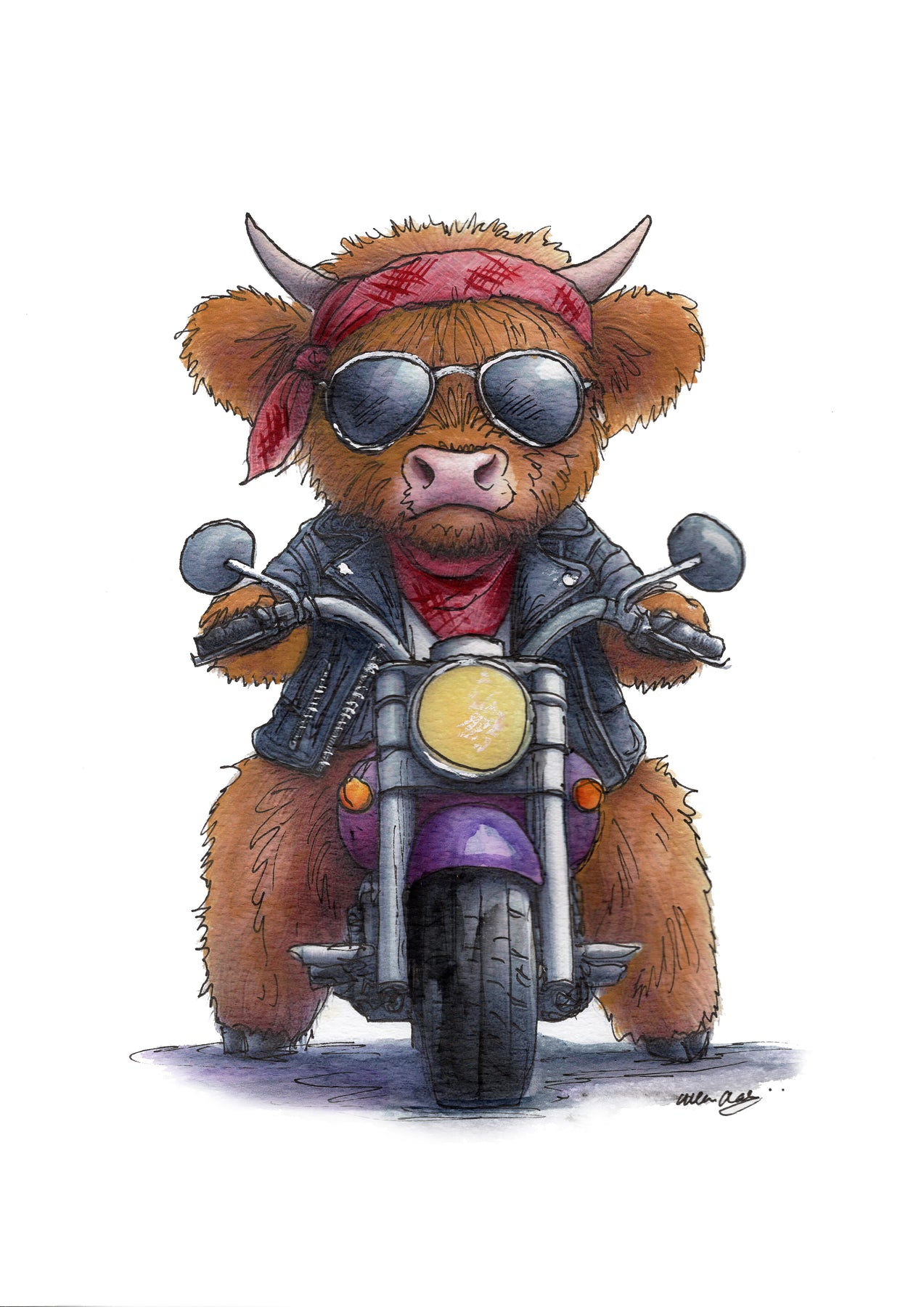 Easy Rider Original Painting – Helen Clark Bespoke