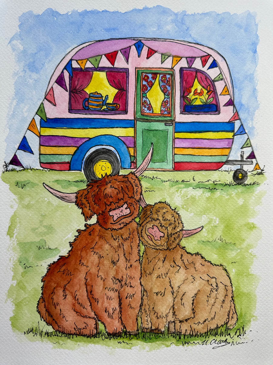 Original Painting 'Caravan of Coos' – Helen Clark Bespoke