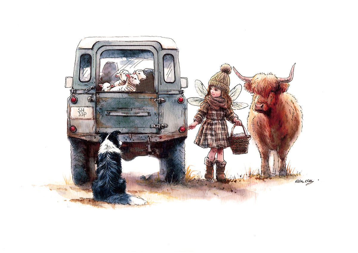8X8" Canvas Lambing Time – Helen Clark Bespoke