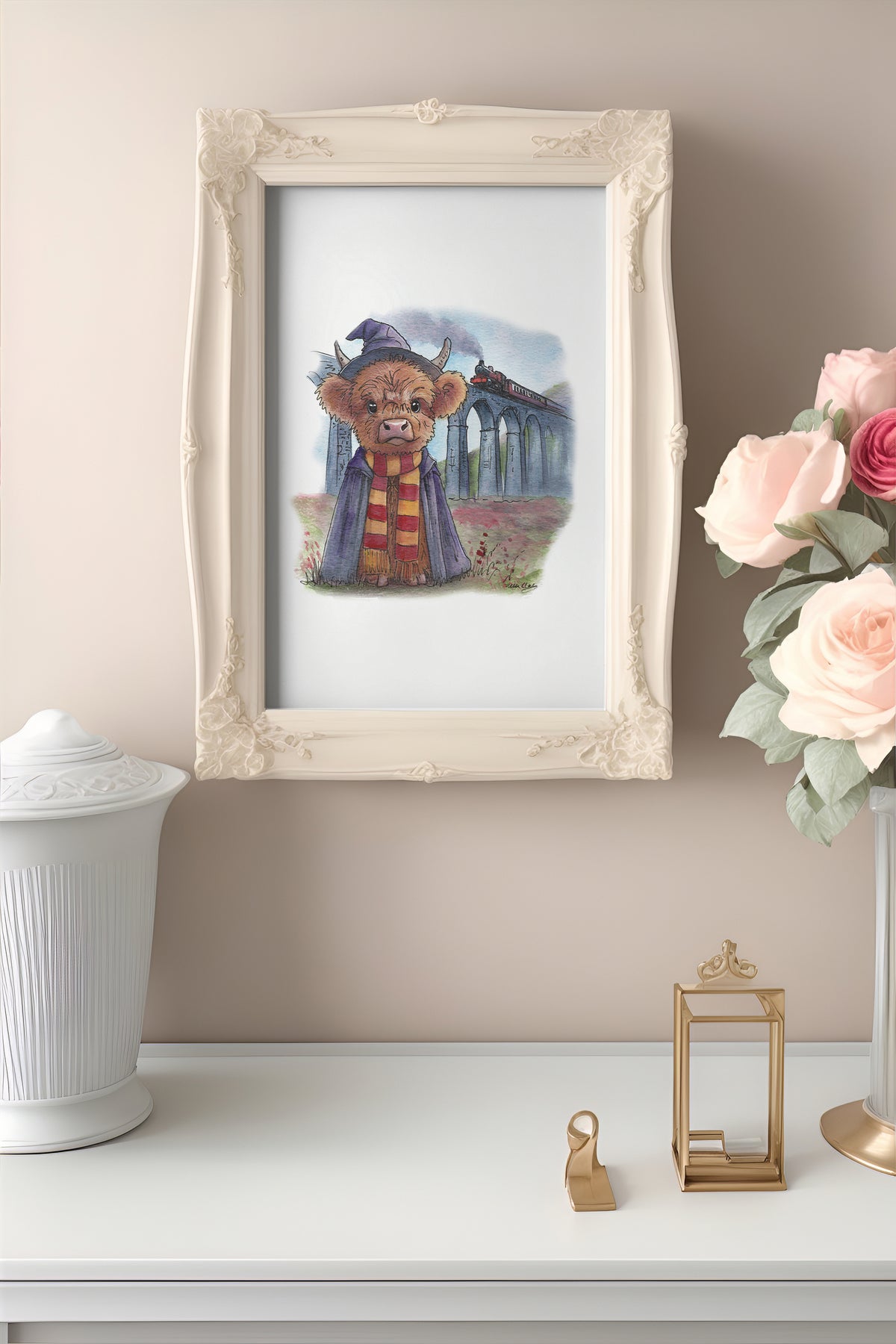 Wee Jacobite Wizard Original Painting – Helen Clark Bespoke