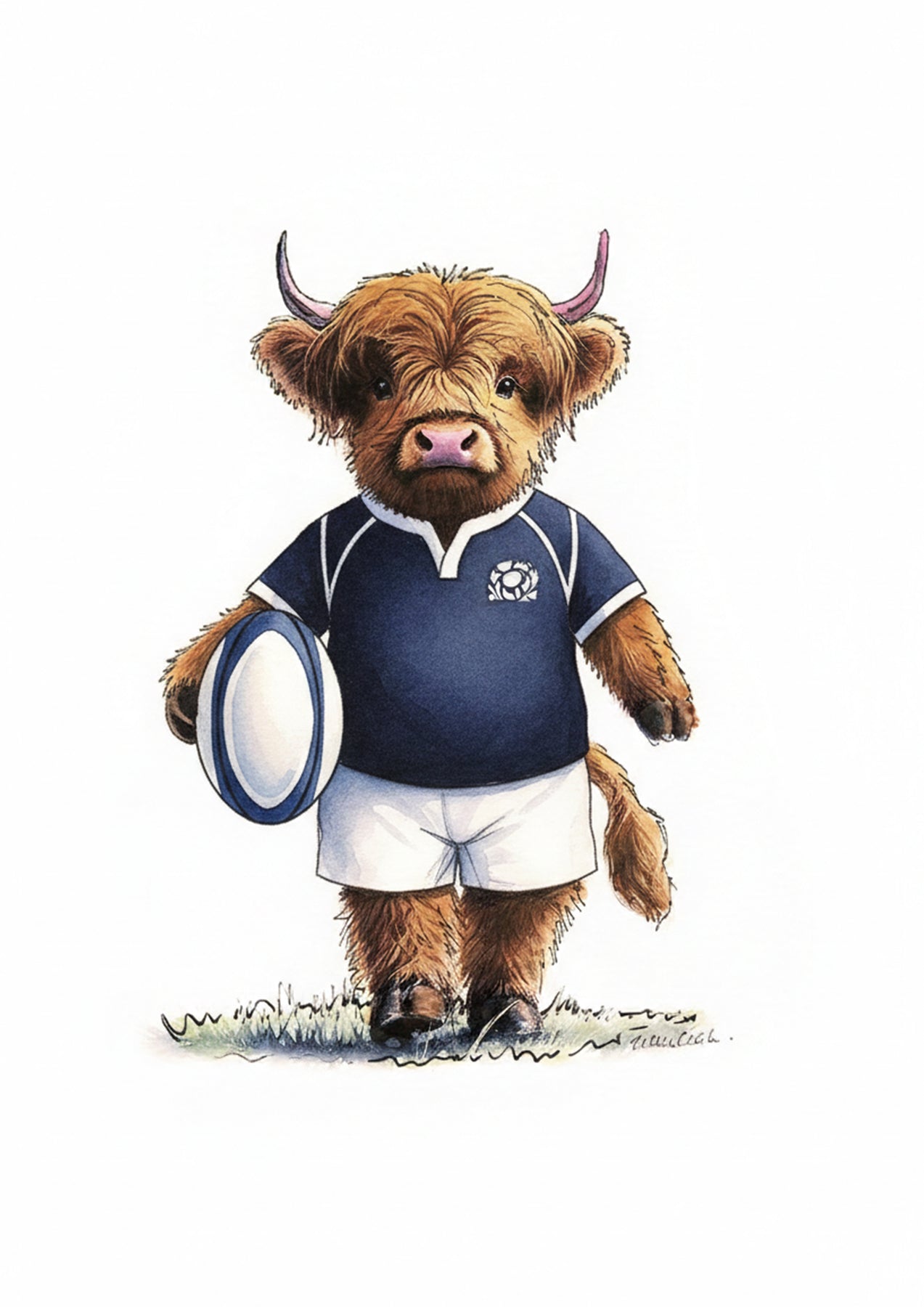 A4 Art Print Rugby 6 Nations 2026 Scotland – Helen Clark Bespoke