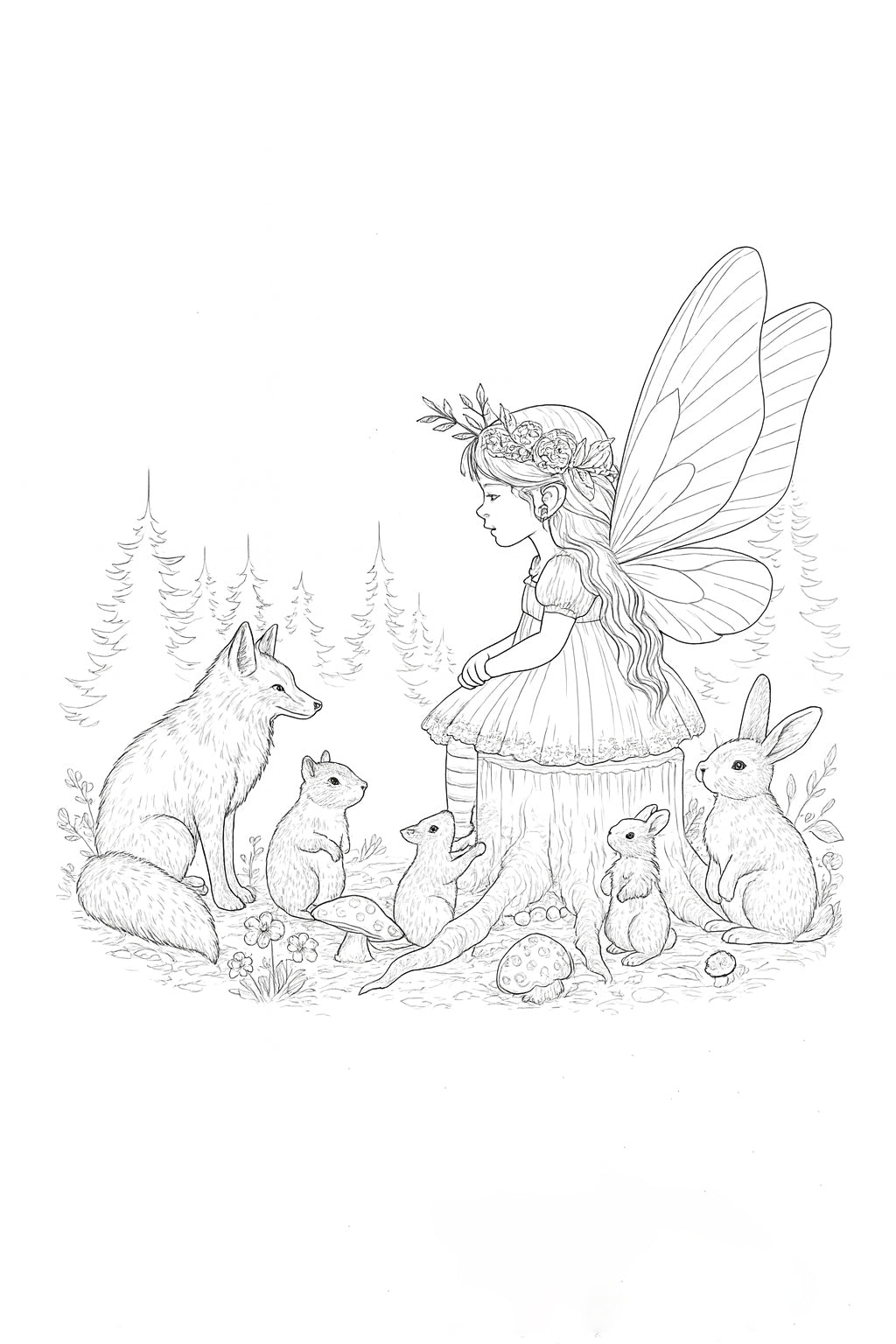 Whispers of the Woodland A4 Colouring Sheet – Helen Clark Bespoke