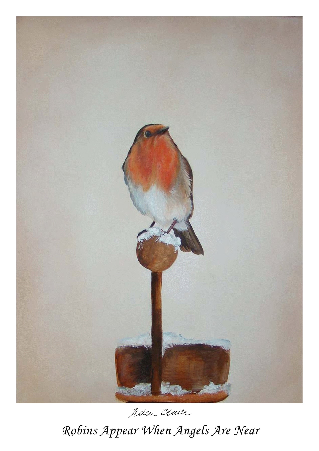 A4 Art Print Angel Robin – Helen Clark Bespoke